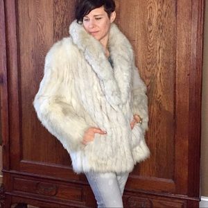 Saga Furs | Jackets & Coats | Genuine Saga Silver Fox Fur Coat Short Jacket Real | Poshmark